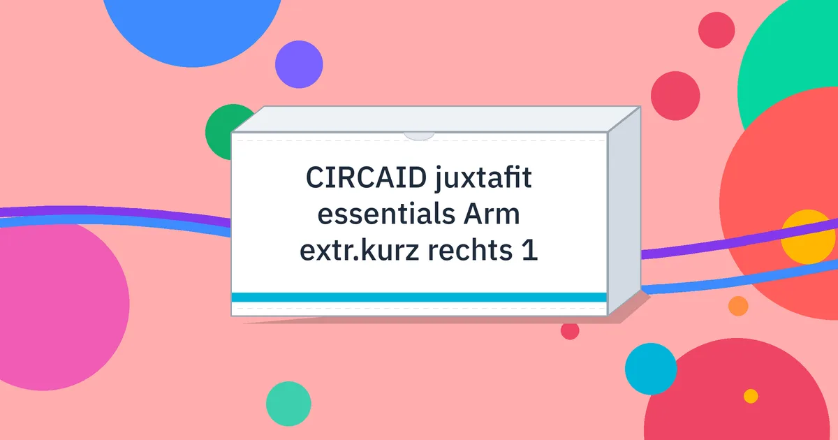 Symbolbild: Packung mit der Aufschrift CIRCAID juxtafit essentials Arm extr.kurz rechts 1 (PZN 17939738) – Verfügbarkeit und Bezug in Apotheken in Frankfurt am Main
