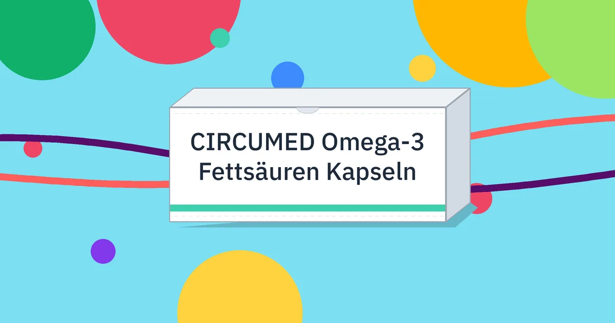 Symbolbild: Packung mit der Aufschrift CIRCUMED Omega-3 Fettsäuren Kapseln (PZN 06485412) – Verfügbarkeit und Bezug in Apotheken in Frankfurt am Main