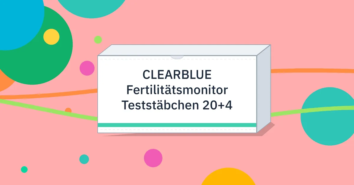 Symbolbild: Packung mit der Aufschrift CLEARBLUE Fertilitätsmonitor Teststäbchen 20+4 (PZN 10131074) – Verfügbarkeit und Bezug in Apotheken in Frankfurt am Main