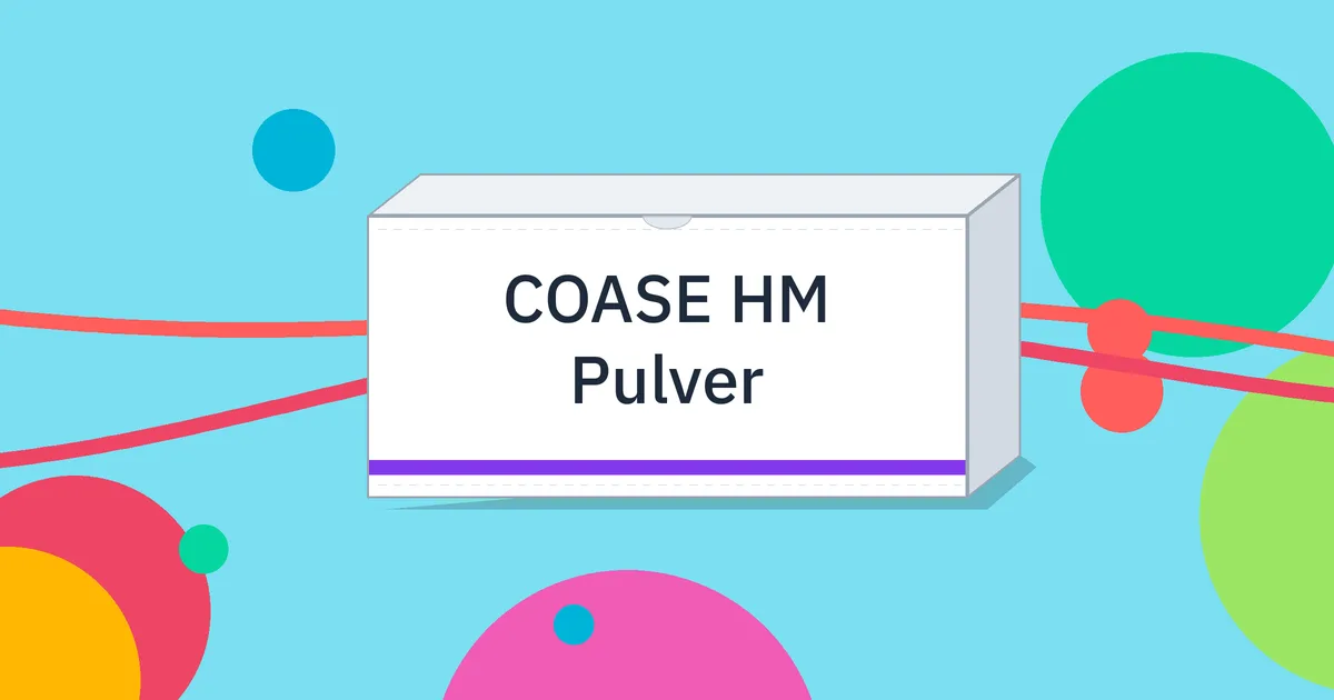 Symbolbild: Packung mit der Aufschrift COASE HM Pulver (PZN 01264801) – Verfügbarkeit und Bezug in Apotheken in Frankfurt am Main