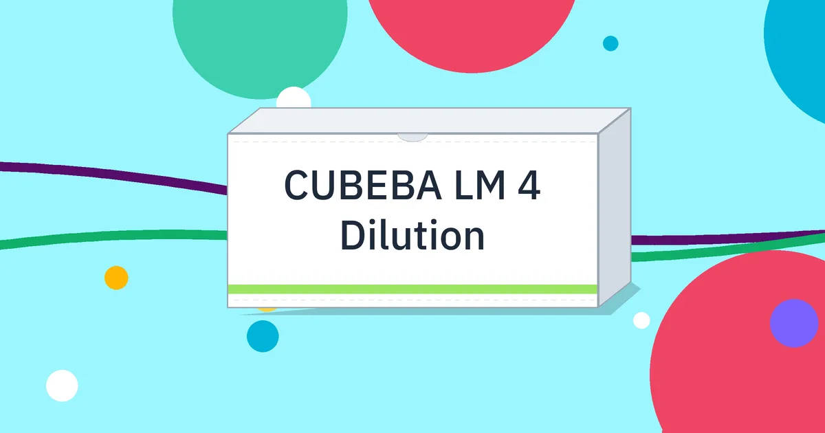 Symbolbild: Packung mit der Aufschrift CUBEBA LM 4 Dilution (PZN 13456687) – Verfügbarkeit und Bezug in Apotheken in Frankfurt am Main