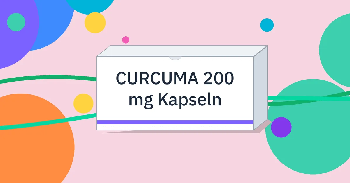 Symbolbild: Packung mit der Aufschrift CURCUMA 200 mg Kapseln (PZN 03175131) – Verfügbarkeit und Bezug in Apotheken in Frankfurt am Main