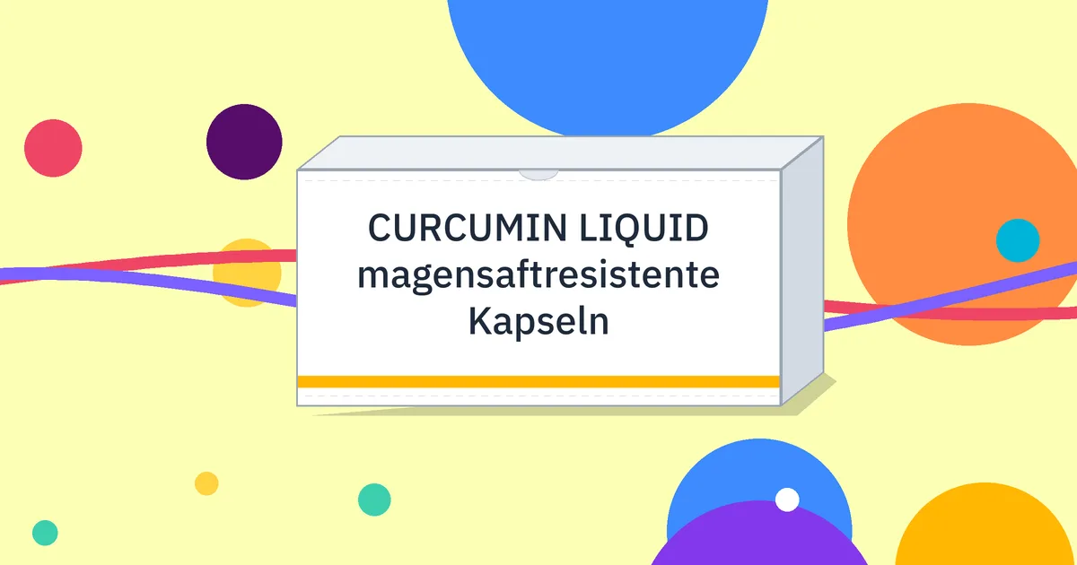 Symbolbild: Packung mit der Aufschrift CURCUMIN LIQUID magensaftresistente Kapseln (PZN 19662896) – Verfügbarkeit und Bezug in Apotheken in Frankfurt am Main