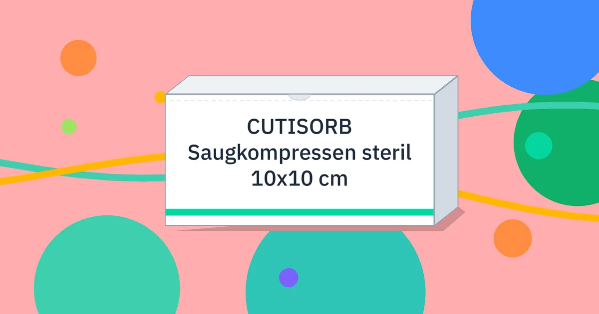 Symbolbild: Packung mit der Aufschrift CUTISORB Saugkompressen steril 10x10 cm (PZN 02536851) – Verfügbarkeit und Bezug in Apotheken in Frankfurt am Main