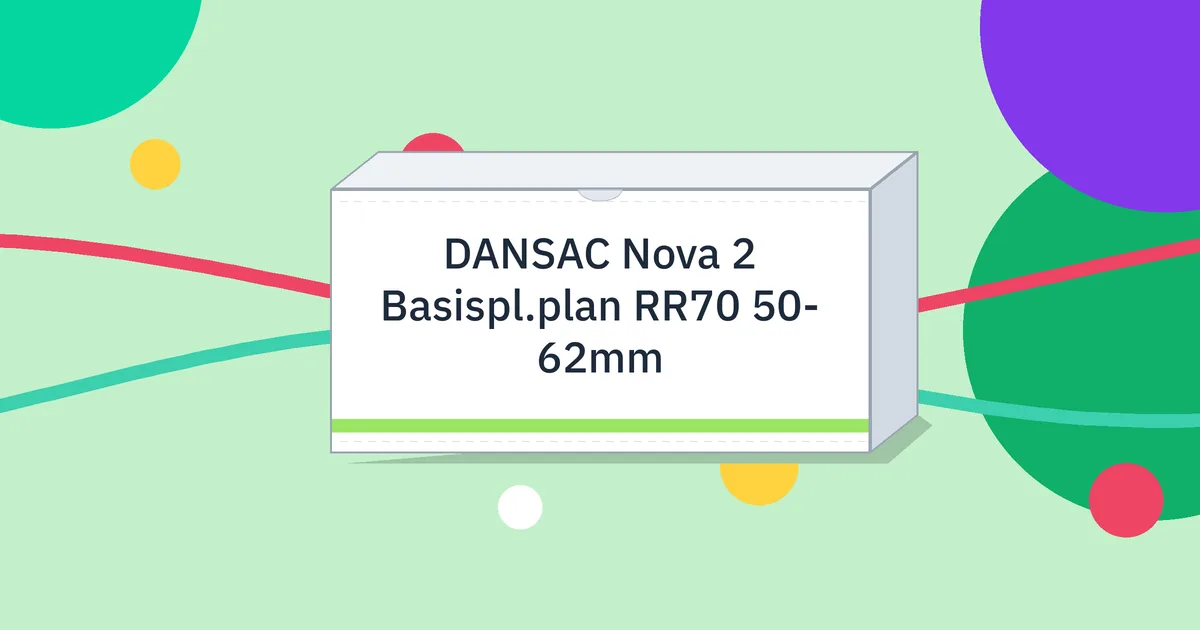 Symbolbild: Packung mit der Aufschrift DANSAC Nova 2 Basispl.plan RR70 50-62mm (PZN 01438885) – Verfügbarkeit und Bezug in Apotheken in Frankfurt am Main