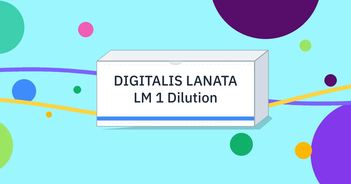 Symbolbild: Packung mit der Aufschrift DIGITALIS LANATA LM 1 Dilution (PZN 12841638) – Verfügbarkeit und Bezug in Apotheken in Frankfurt am Main