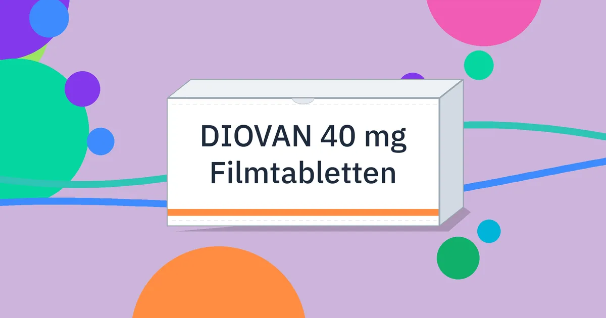 Symbolbild: Packung mit der Aufschrift DIOVAN 40 mg Filmtabletten (PZN 02428995) – Verfügbarkeit und Bezug in Apotheken in Frankfurt am Main