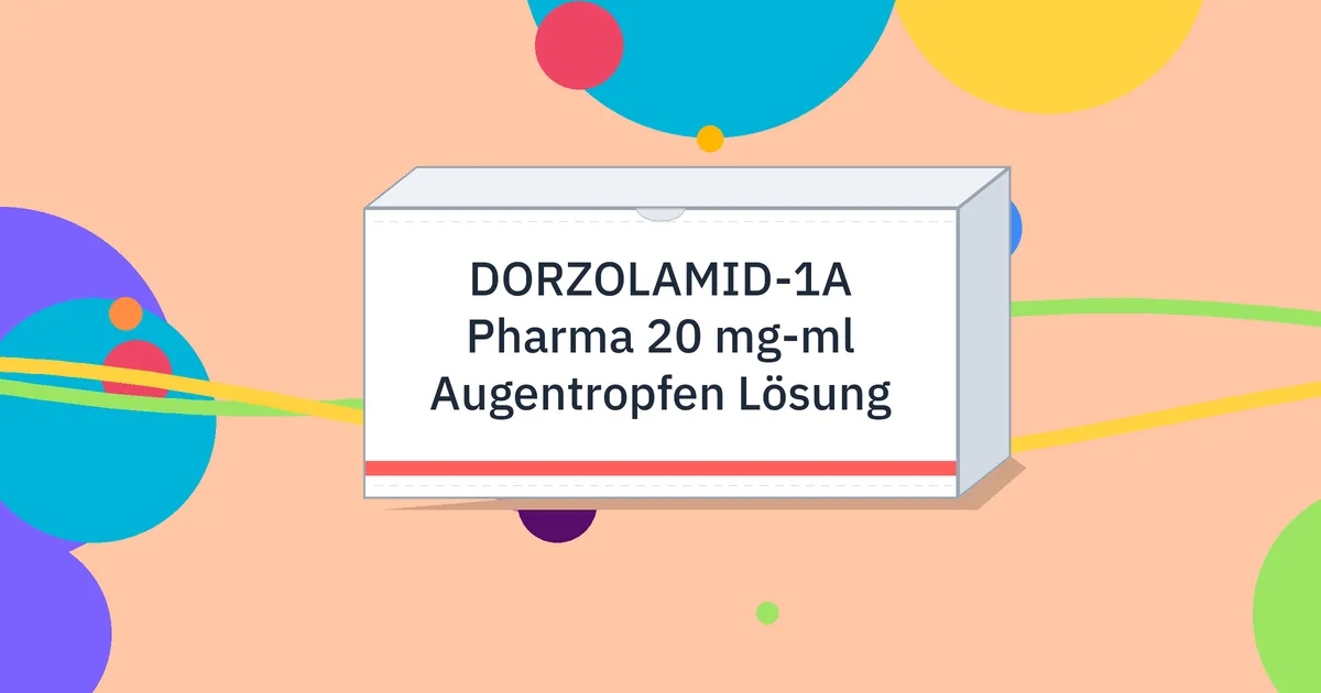 Symbolbild: Packung mit der Aufschrift DORZOLAMID-1A Pharma 20 mg-ml Augentropfen Lösung (PZN 16536375) – Verfügbarkeit und Bezug in Apotheken in Frankfurt am Main