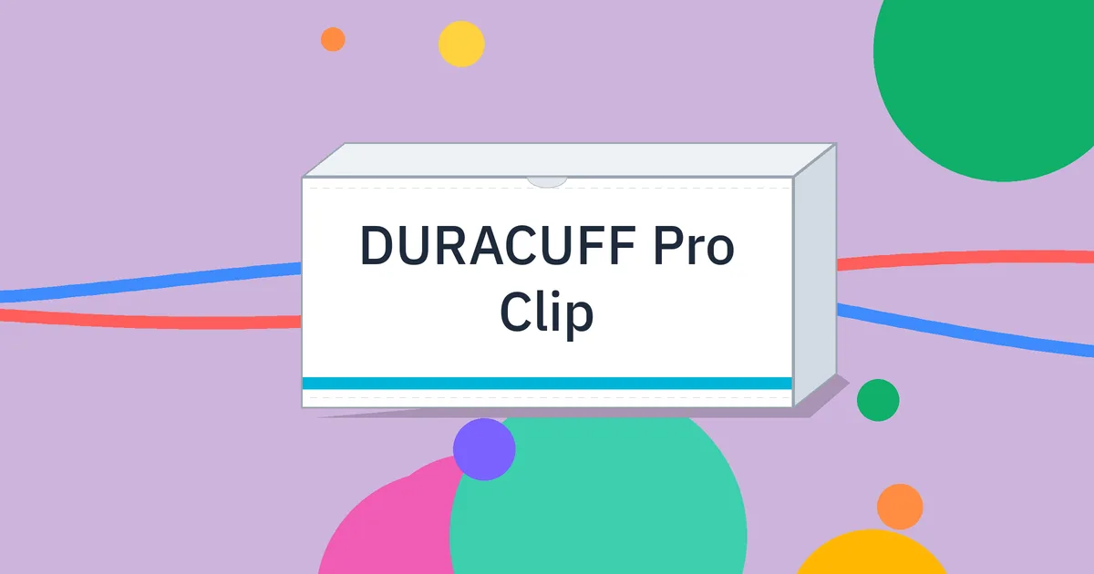 Symbolbild: Packung mit der Aufschrift DURACUFF Pro Clip (PZN 19346244) – Verfügbarkeit und Bezug in Apotheken in Frankfurt am Main