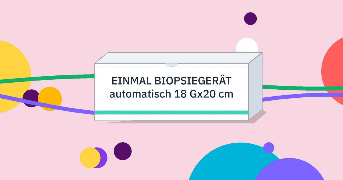 Symbolbild: Packung mit der Aufschrift EINMAL BIOPSIEGERÄT automatisch 18 Gx20 cm (PZN 18812129) – Verfügbarkeit und Bezug in Apotheken in Frankfurt am Main