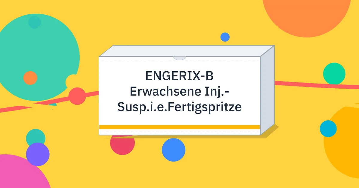 Symbolbild: Packung mit der Aufschrift ENGERIX-B Erwachsene Inj.-Susp.i.e.Fertigspritze (PZN 11599419) – Verfügbarkeit und Bezug in Apotheken in Frankfurt am Main