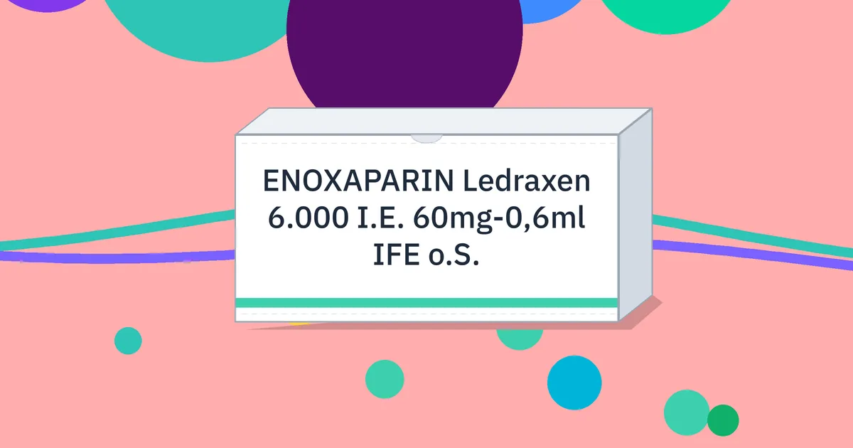 Symbolbild: Packung mit der Aufschrift ENOXAPARIN Ledraxen 6.000 I.E. 60mg-0,6ml IFE o.S. (PZN 18861783) – Verfügbarkeit und Bezug in Apotheken in Frankfurt am Main