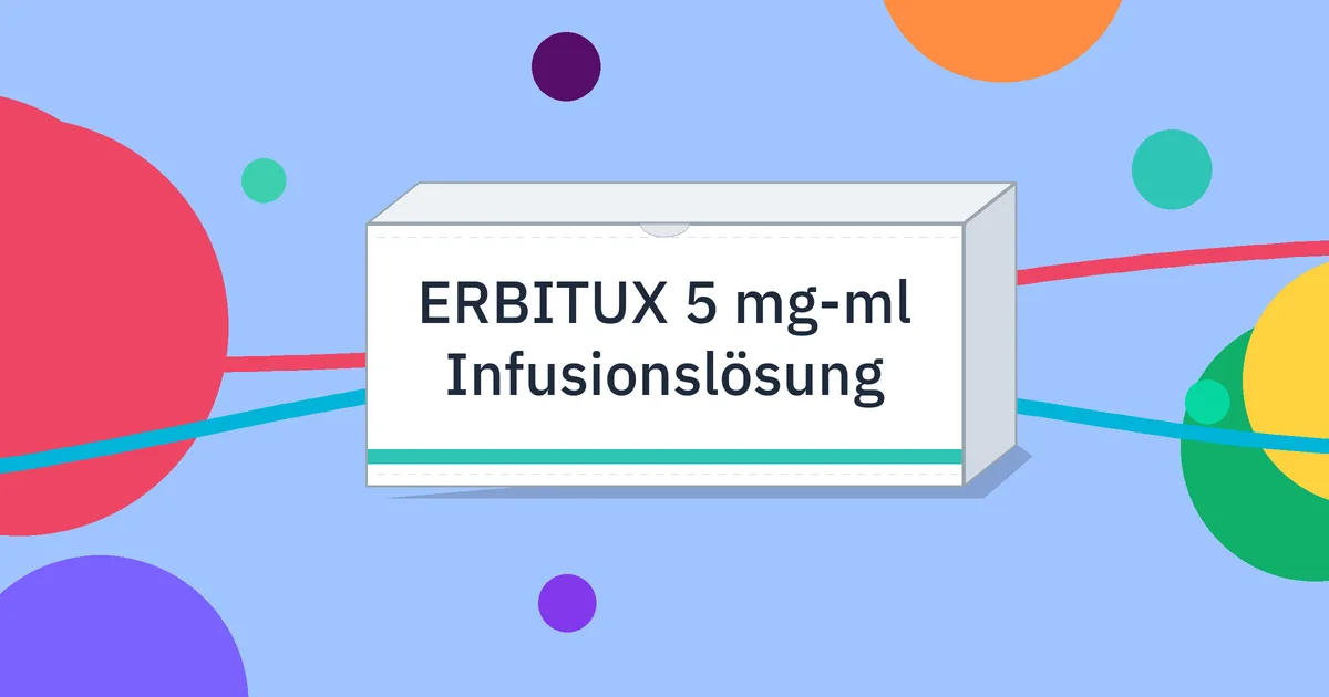 Symbolbild: Packung mit der Aufschrift ERBITUX 5 mg-ml Infusionslösung (PZN 11191428) – Verfügbarkeit und Bezug in Apotheken in Frankfurt am Main