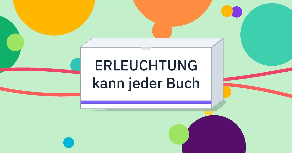 Symbolbild: Packung mit der Aufschrift ERLEUCHTUNG kann jeder Buch (PZN 19079464) – Verfügbarkeit und Bezug in Apotheken in Frankfurt am Main