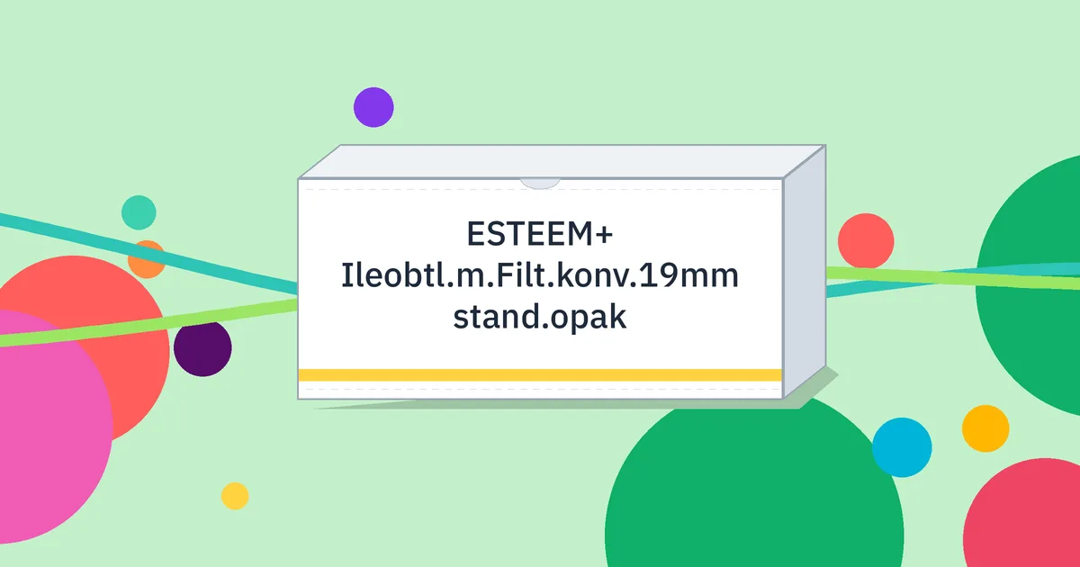 Symbolbild: Packung mit der Aufschrift ESTEEM+ Ileobtl.m.Filt.konv.19mm stand.opak (PZN 06460174) – Verfügbarkeit und Bezug in Apotheken in Frankfurt am Main