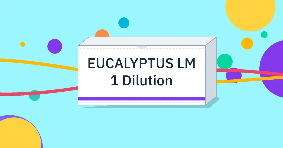 Symbolbild: Packung mit der Aufschrift EUCALYPTUS LM 1 Dilution (PZN 12845180) – Verfügbarkeit und Bezug in Apotheken in Frankfurt am Main