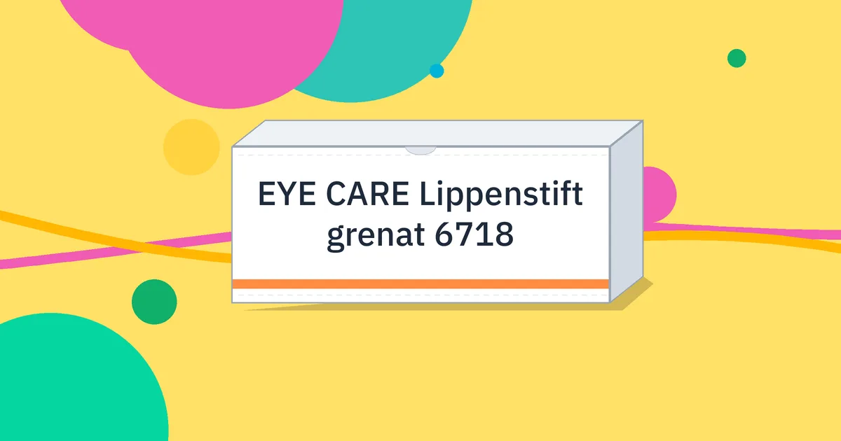 Symbolbild: Packung mit der Aufschrift EYE CARE Lippenstift grenat 6718 (PZN 19254045) – Verfügbarkeit und Bezug in Apotheken in Frankfurt am Main