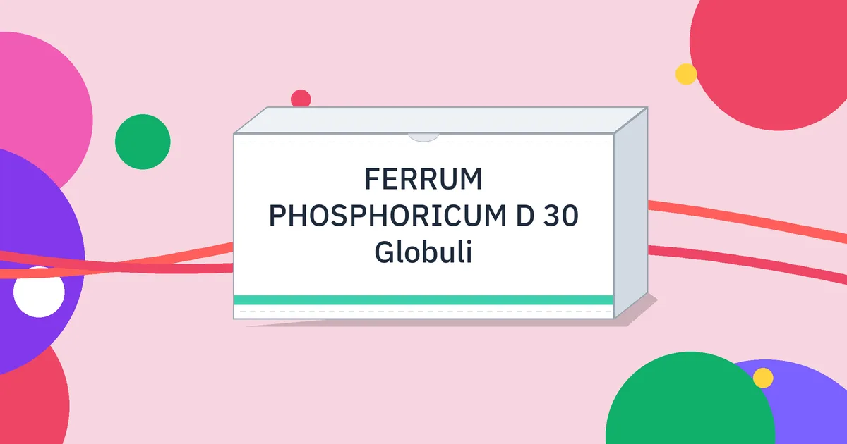 Symbolbild: Packung mit der Aufschrift FERRUM PHOSPHORICUM D 30 Globuli (PZN 01770881) – Verfügbarkeit und Bezug in Apotheken in Frankfurt am Main