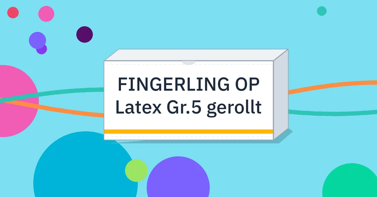 Symbolbild: Packung mit der Aufschrift FINGERLING OP Latex Gr.5 gerollt (PZN 03161057) – Verfügbarkeit und Bezug in Apotheken in Frankfurt am Main