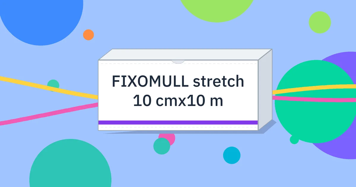 Symbolbild: Packung mit der Aufschrift FIXOMULL stretch 10 cmx10 m (PZN 18124352) – Verfügbarkeit und Bezug in Apotheken in Frankfurt am Main