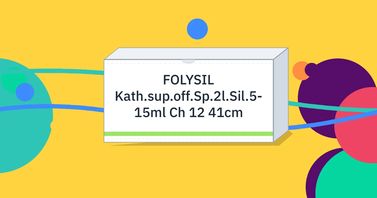 Symbolbild: Packung mit der Aufschrift FOLYSIL Kath.sup.off.Sp.2l.Sil.5-15ml Ch 12 41cm (PZN 00151696) – Verfügbarkeit und Bezug in Apotheken in Frankfurt am Main