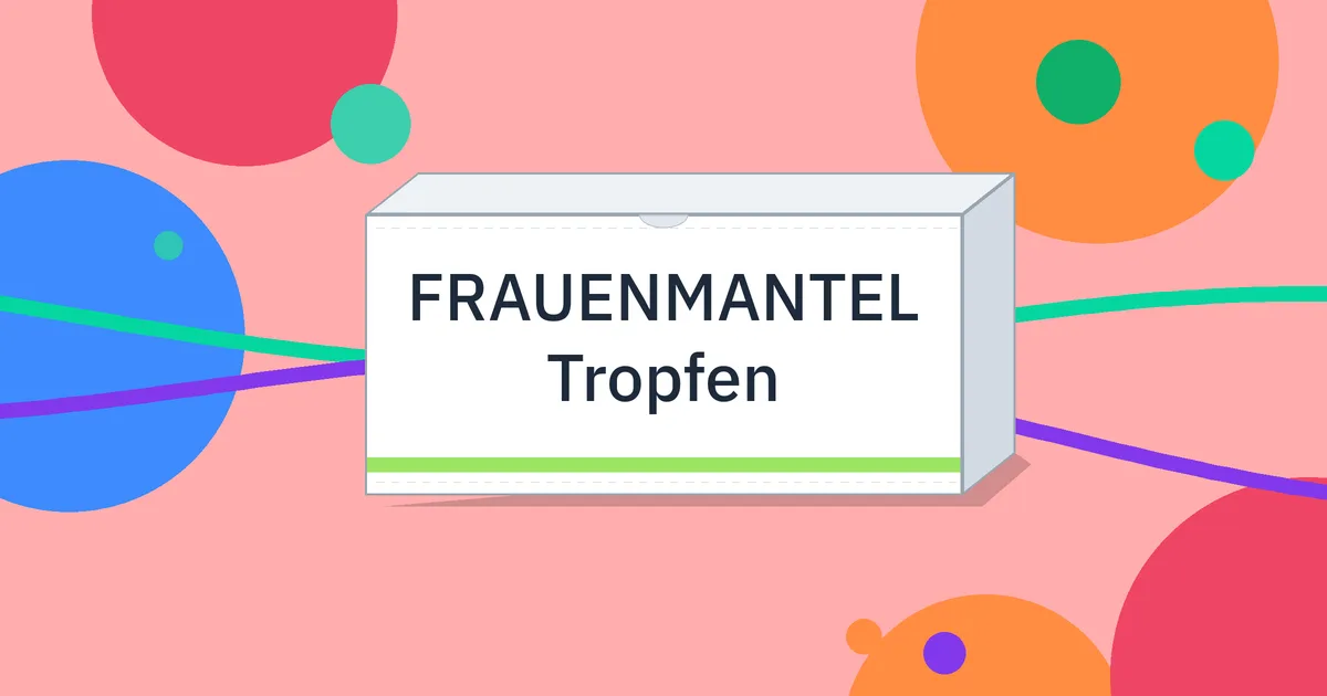Symbolbild: Packung mit der Aufschrift FRAUENMANTEL Tropfen (PZN 11072936) – Verfügbarkeit und Bezug in Apotheken in Frankfurt am Main