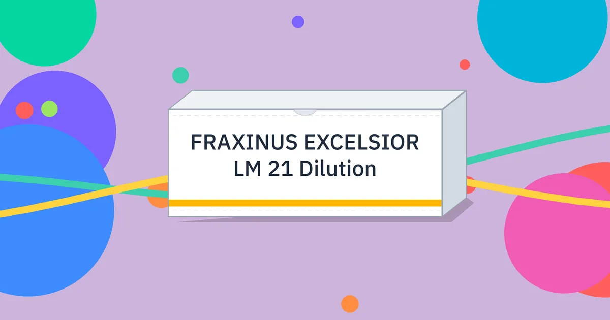 Symbolbild: Packung mit der Aufschrift FRAXINUS EXCELSIOR LM 21 Dilution (PZN 13492128) – Verfügbarkeit und Bezug in Apotheken in Frankfurt am Main
