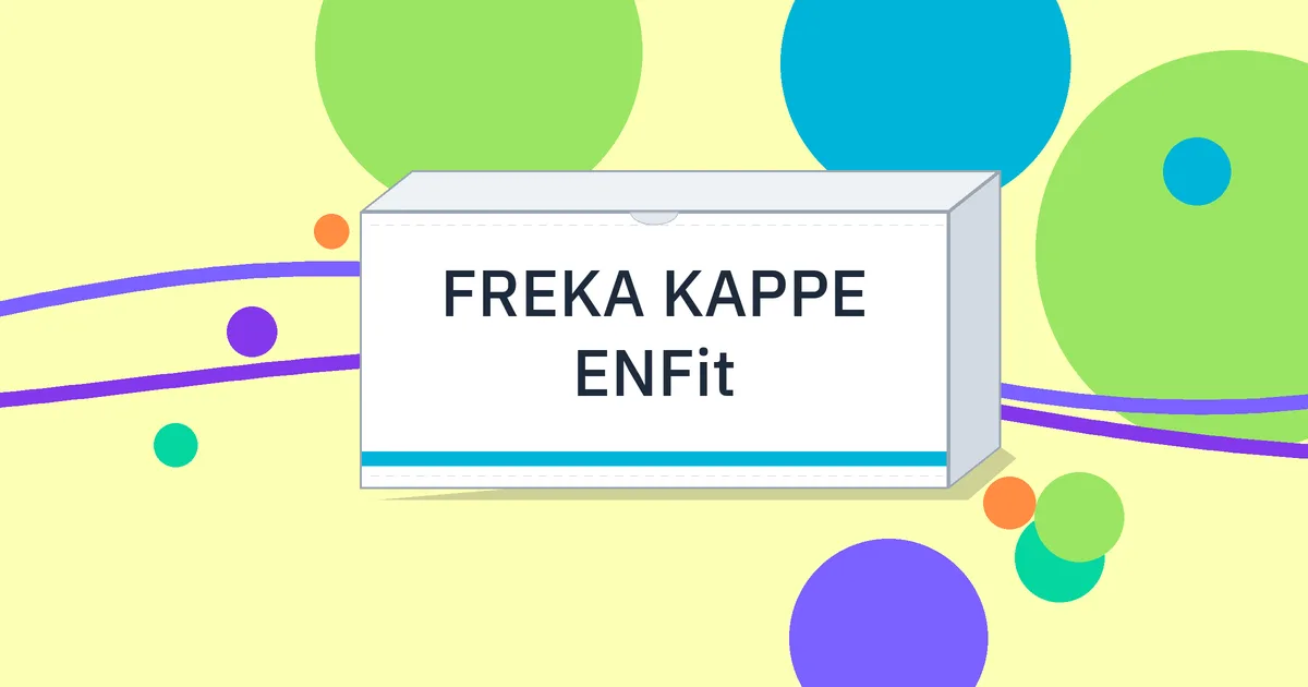 Symbolbild: Packung mit der Aufschrift FREKA KAPPE ENFit (PZN 11517172) – Verfügbarkeit und Bezug in Apotheken in Frankfurt am Main