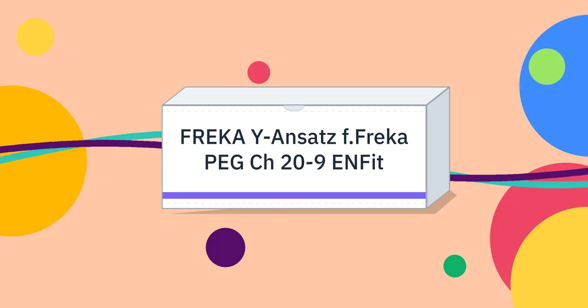 Symbolbild: Packung mit der Aufschrift FREKA Y-Ansatz f.Freka PEG Ch 20-9 ENFit (PZN 18166356) – Verfügbarkeit und Bezug in Apotheken in Frankfurt am Main