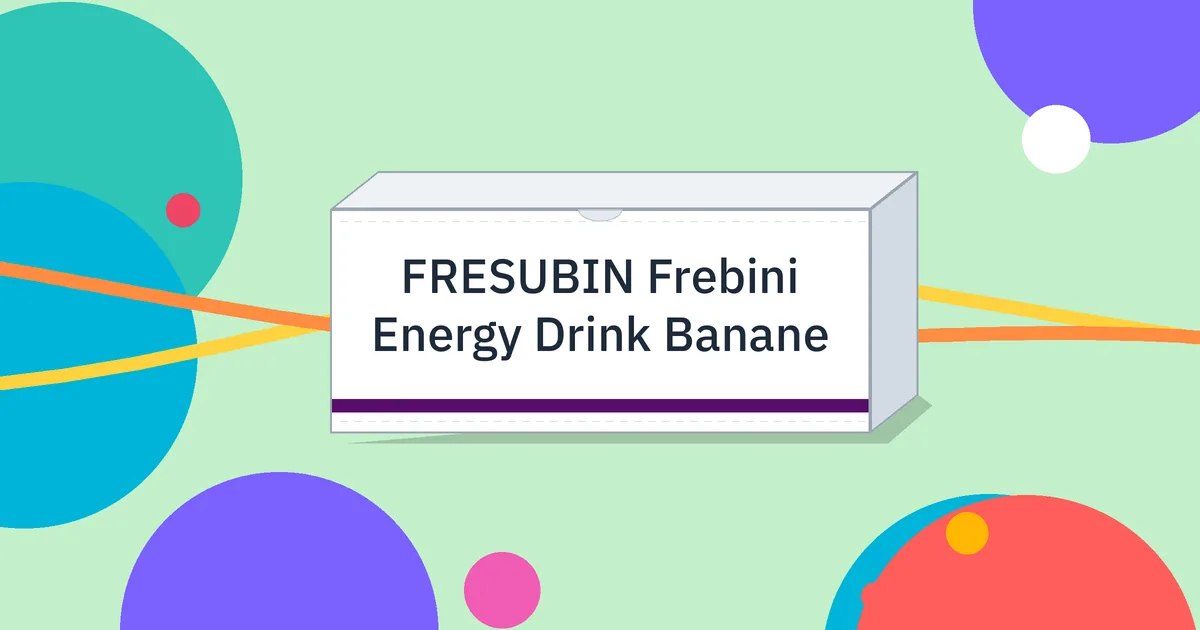 Symbolbild: Packung mit der Aufschrift FRESUBIN Frebini Energy Drink Banane (PZN 14145073) – Verfügbarkeit und Bezug in Apotheken in Frankfurt am Main
