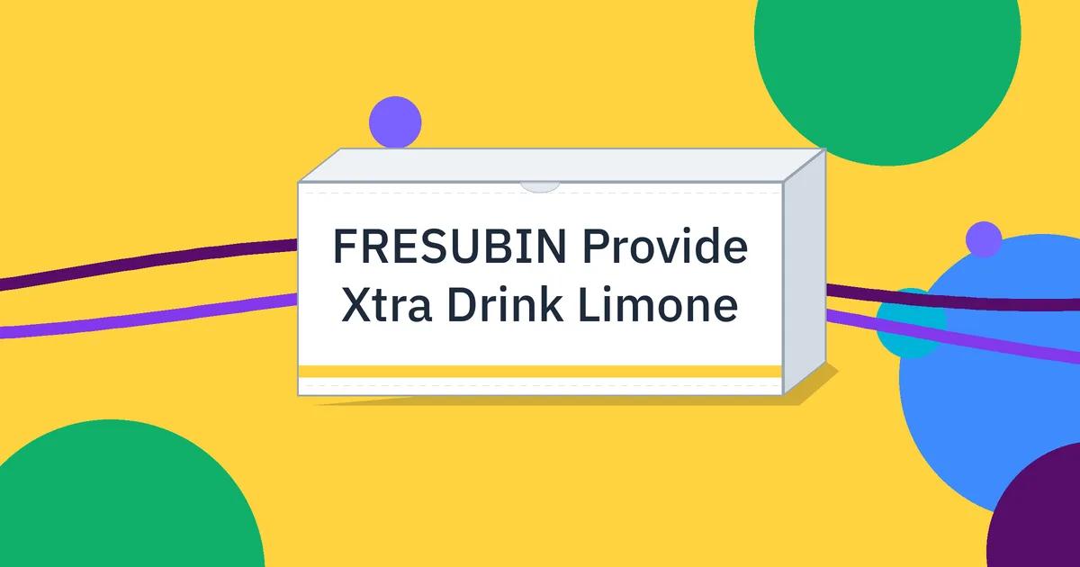 Symbolbild: Packung mit der Aufschrift FRESUBIN Provide Xtra Drink Limone (PZN 14145038) – Verfügbarkeit und Bezug in Apotheken in Frankfurt am Main