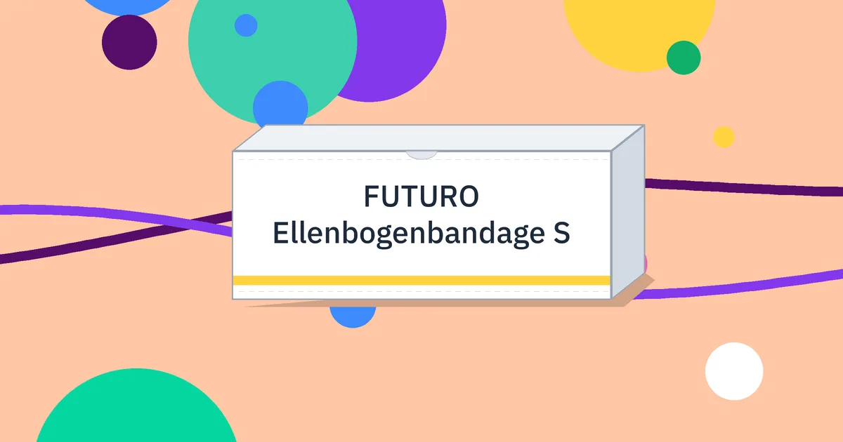 Symbolbild: Packung mit der Aufschrift FUTURO Ellenbogenbandage S (PZN 06440094) – Verfügbarkeit und Bezug in Apotheken in Frankfurt am Main