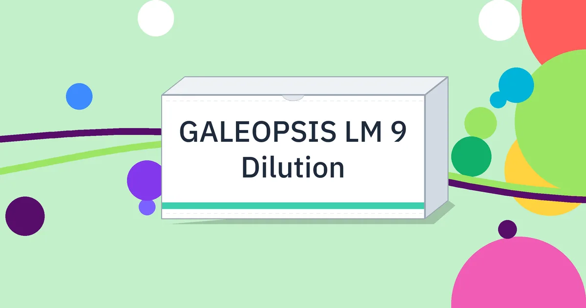 Symbolbild: Packung mit der Aufschrift GALEOPSIS LM 9 Dilution (PZN 13496178) – Verfügbarkeit und Bezug in Apotheken in Frankfurt am Main