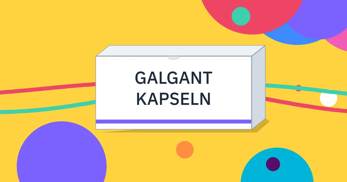 Symbolbild: Packung mit der Aufschrift GALGANT KAPSELN (PZN 00156423) – Verfügbarkeit und Bezug in Apotheken in Frankfurt am Main