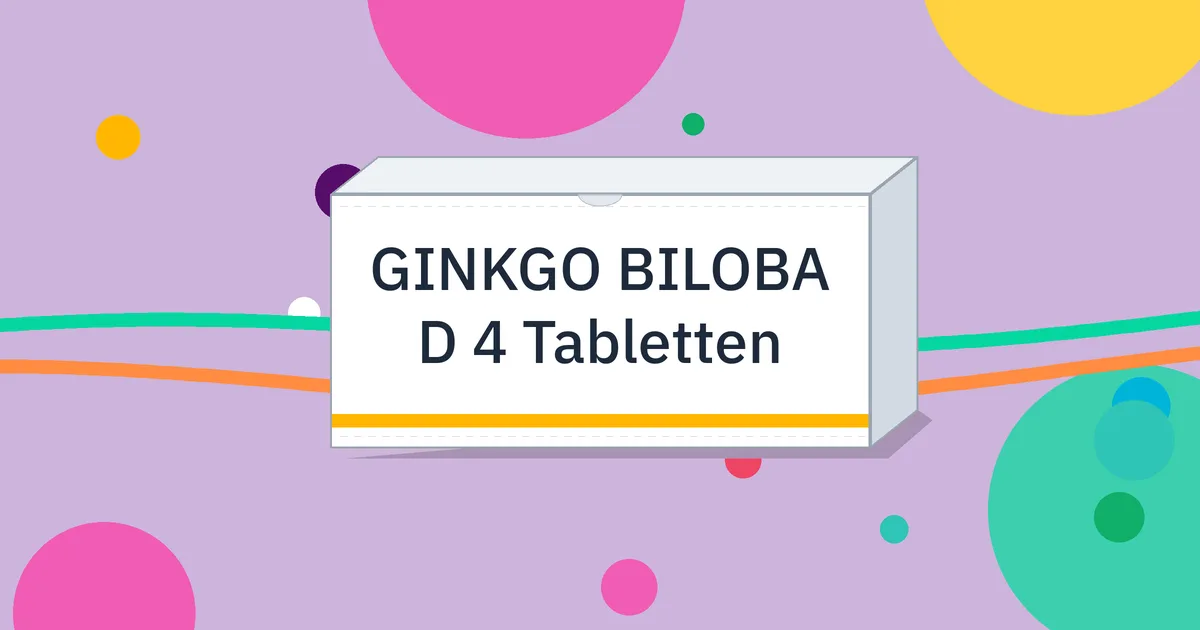 Symbolbild: Packung mit der Aufschrift GINKGO BILOBA D 4 Tabletten (PZN 04218687) – Verfügbarkeit und Bezug in Apotheken in Frankfurt am Main