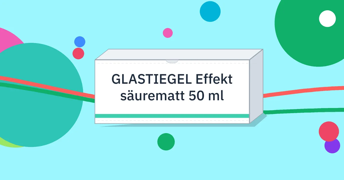 Symbolbild: Packung mit der Aufschrift GLASTIEGEL Effekt säurematt 50 ml (PZN 09084458) – Verfügbarkeit und Bezug in Apotheken in Frankfurt am Main