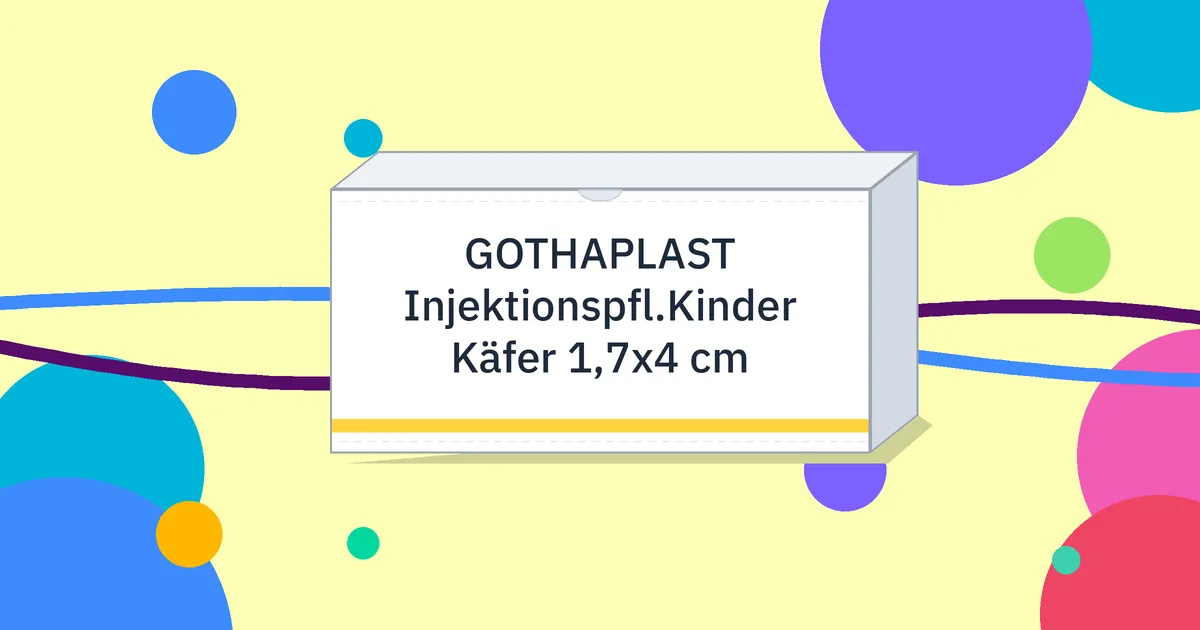 Symbolbild: Packung mit der Aufschrift GOTHAPLAST Injektionspfl.Kinder Käfer 1,7x4 cm (PZN 07139988) – Verfügbarkeit und Bezug in Apotheken in Frankfurt am Main