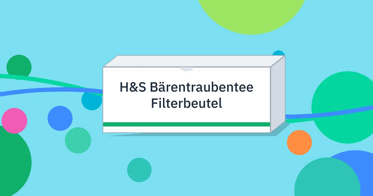Symbolbild: Packung mit der Aufschrift H&S Bärentraubentee Filterbeutel (PZN 02286029) – Verfügbarkeit und Bezug in Apotheken in Frankfurt am Main