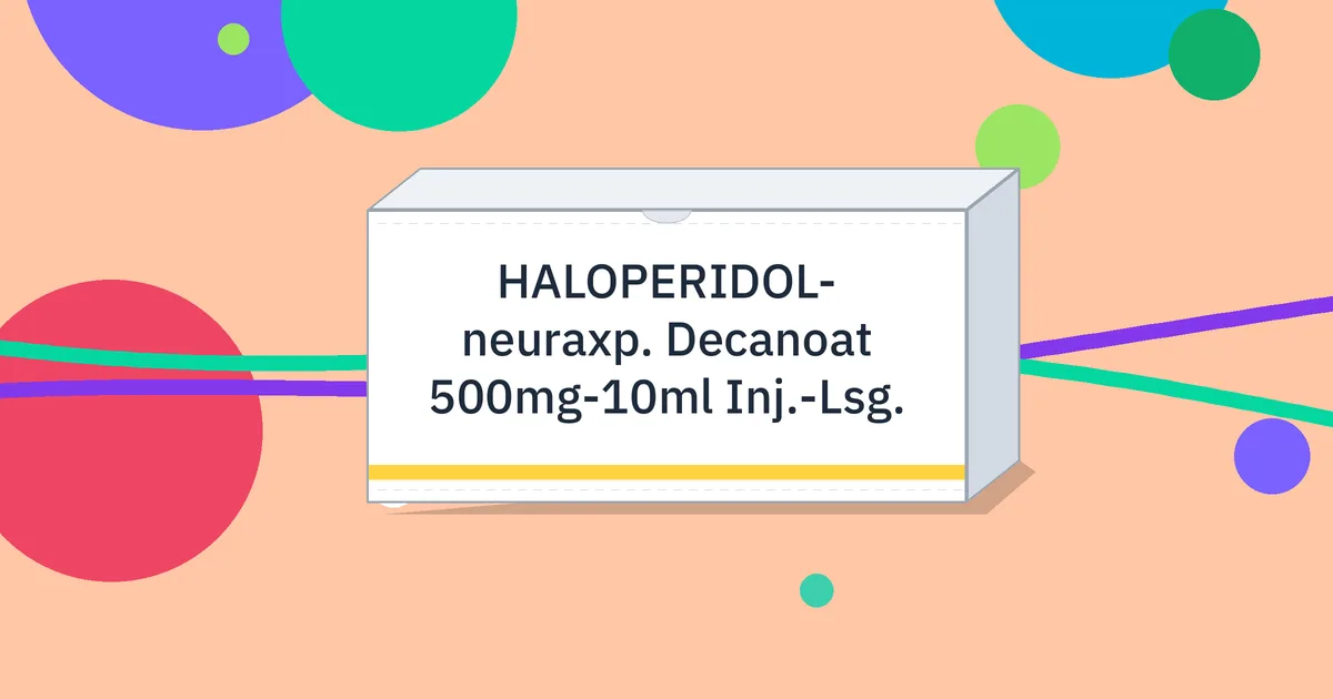 Symbolbild: Packung mit der Aufschrift HALOPERIDOL-neuraxp. Decanoat 500mg-10ml Inj.-Lsg. (PZN 01359134) – Verfügbarkeit und Bezug in Apotheken in Frankfurt am Main