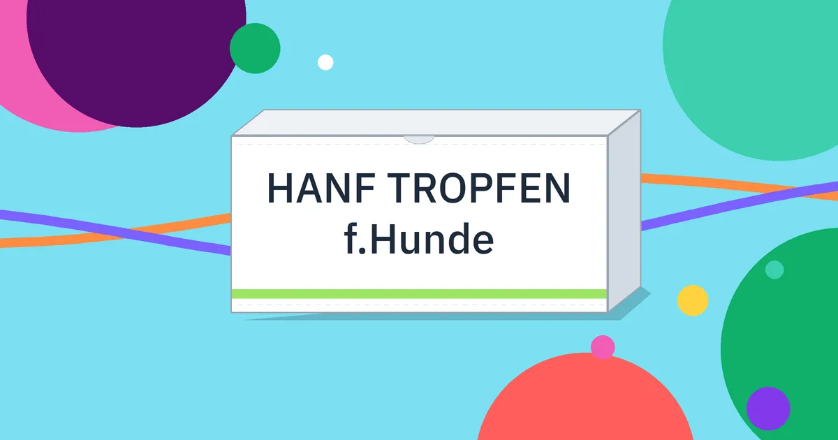 Symbolbild: Packung mit der Aufschrift HANF TROPFEN f.Hunde (PZN 18298247) – Verfügbarkeit und Bezug in Apotheken in Frankfurt am Main