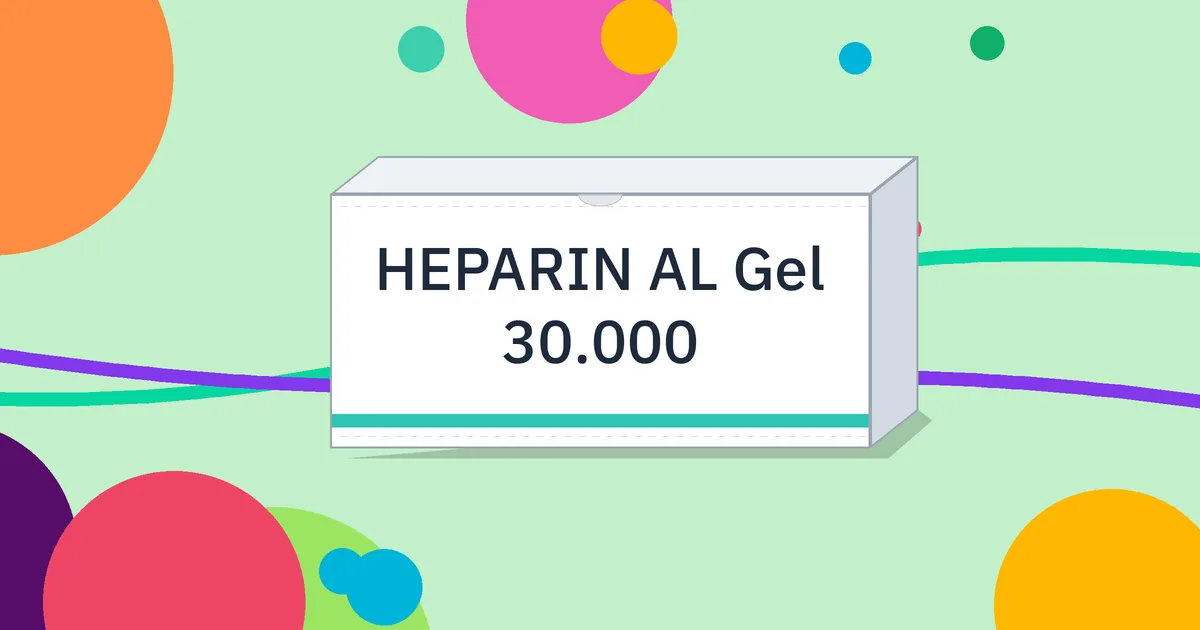 Symbolbild: Packung mit der Aufschrift HEPARIN AL Gel 30.000 (PZN 04668284) – Verfügbarkeit und Bezug in Apotheken in Frankfurt am Main