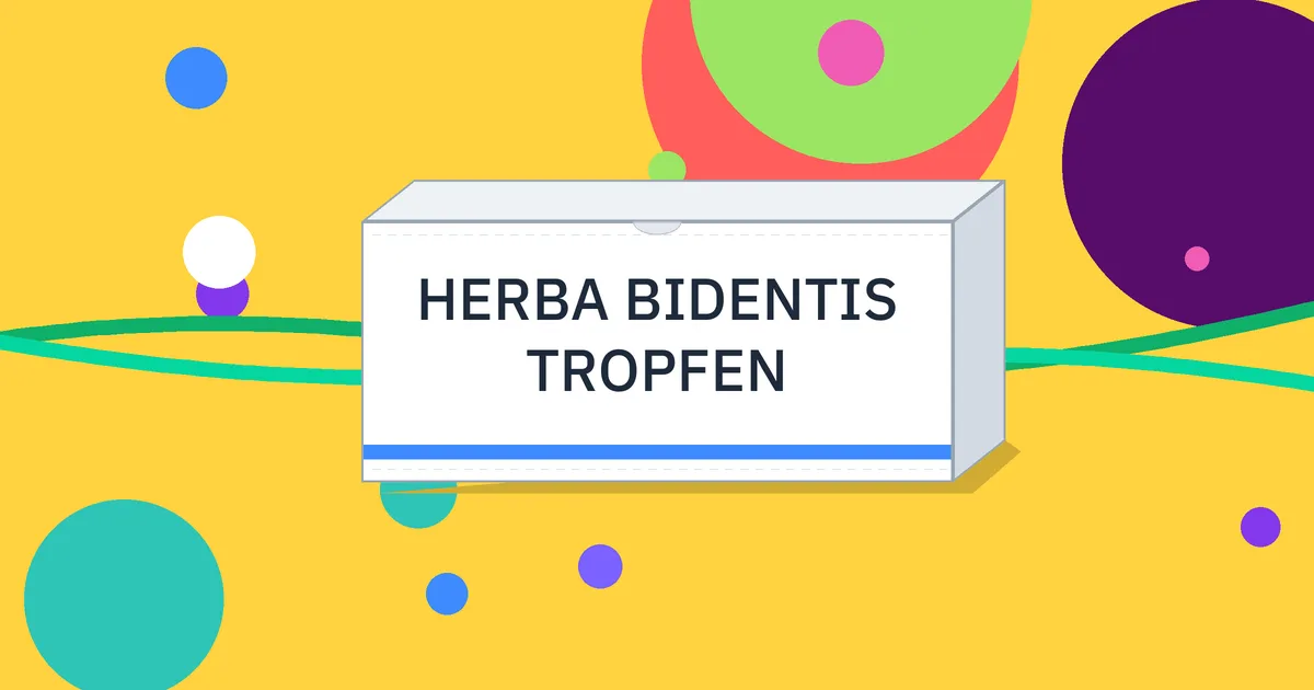 Symbolbild: Packung mit der Aufschrift HERBA BIDENTIS TROPFEN (PZN 14127738) – Verfügbarkeit und Bezug in Apotheken in Frankfurt am Main