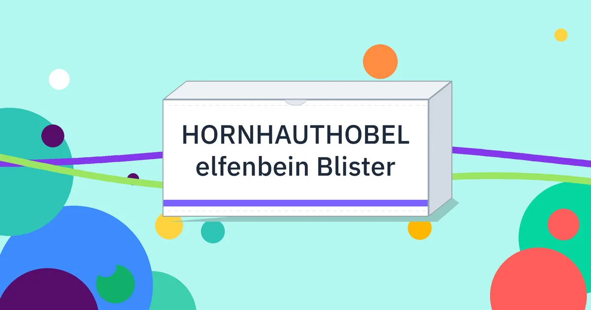 Symbolbild: Packung mit der Aufschrift HORNHAUTHOBEL elfenbein Blister (PZN 01605449) – Verfügbarkeit und Bezug in Apotheken in Frankfurt am Main