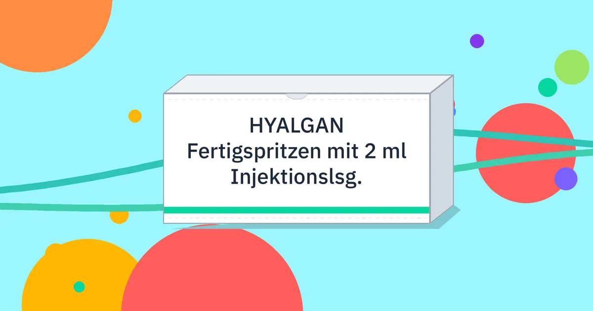 Symbolbild: Packung mit der Aufschrift HYALGAN Fertigspritzen mit 2 ml Injektionslsg. (PZN 17582963) – Verfügbarkeit und Bezug in Apotheken in Frankfurt am Main