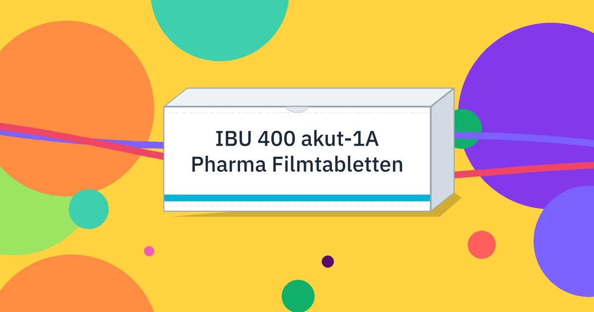 Symbolbild: Packung mit der Aufschrift IBU 400 akut-1A Pharma Filmtabletten (PZN 03045316) – Verfügbarkeit und Bezug in Apotheken in Frankfurt am Main