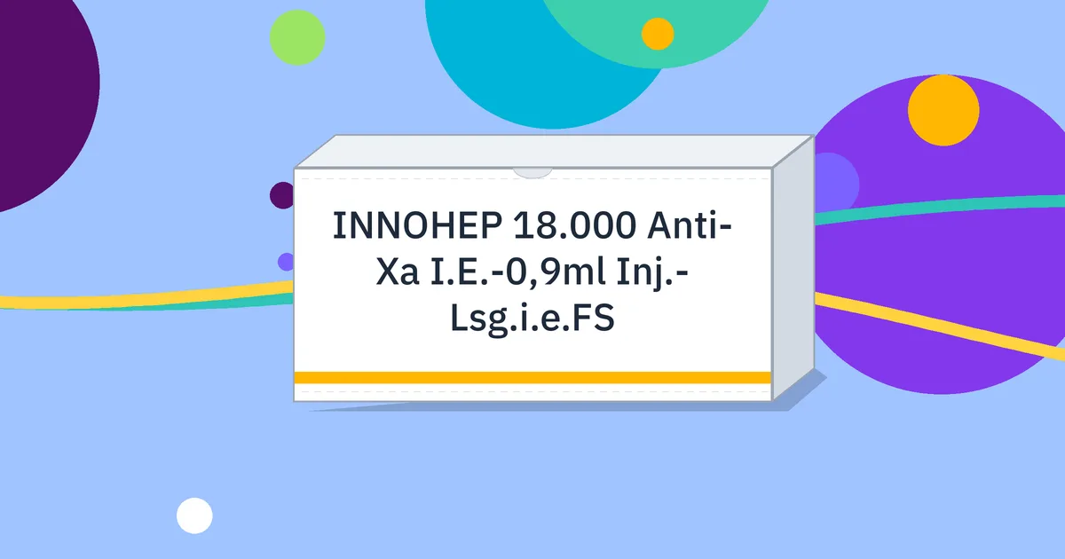 Symbolbild: Packung mit der Aufschrift INNOHEP 18.000 Anti-Xa I.E.-0,9ml Inj.-Lsg.i.e.FS (PZN 17293093) – Verfügbarkeit und Bezug in Apotheken in Frankfurt am Main