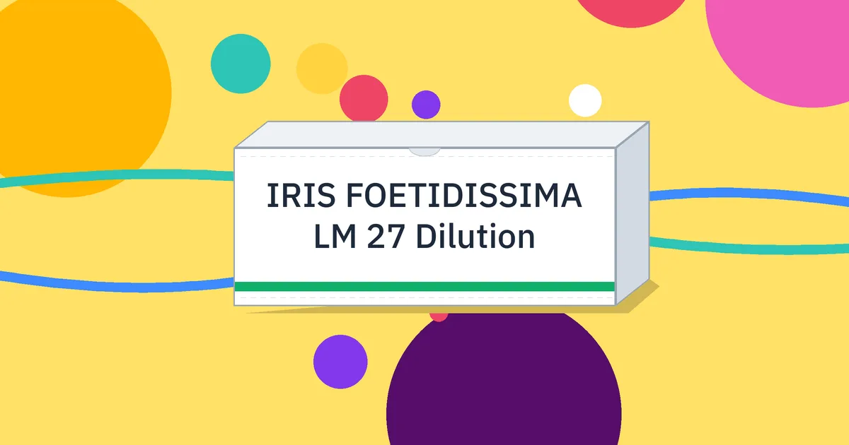 Symbolbild: Packung mit der Aufschrift IRIS FOETIDISSIMA LM 27 Dilution (PZN 12914076) – Verfügbarkeit und Bezug in Apotheken in Frankfurt am Main