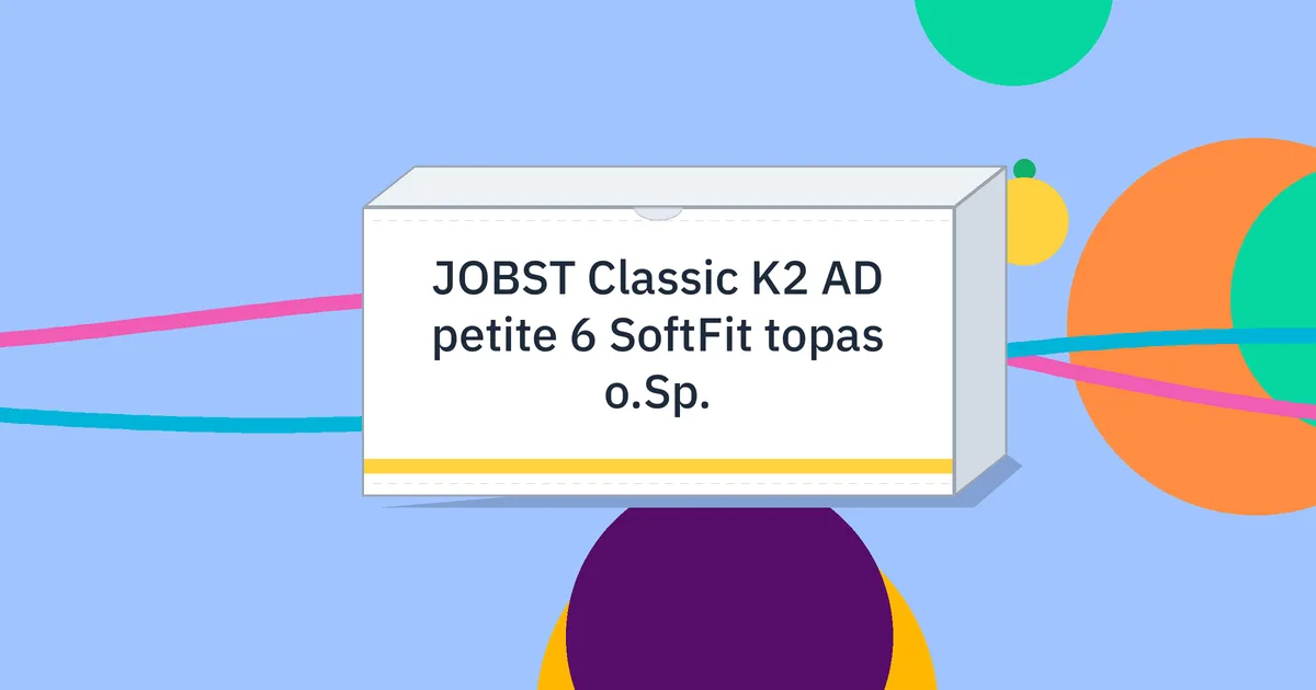Symbolbild: Packung mit der Aufschrift JOBST Classic K2 AD petite 6 SoftFit topas o.Sp. (PZN 14222460) – Verfügbarkeit und Bezug in Apotheken in Frankfurt am Main