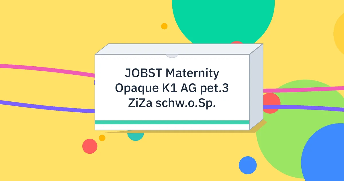 Symbolbild: Packung mit der Aufschrift JOBST Maternity Opaque K1 AG pet.3 ZiZa schw.o.Sp. (PZN 15852513) – Verfügbarkeit und Bezug in Apotheken in Frankfurt am Main