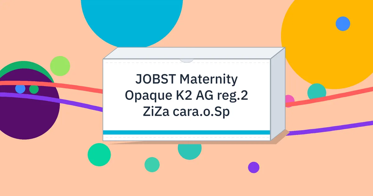 Symbolbild: Packung mit der Aufschrift JOBST Maternity Opaque K2 AG reg.2 ZiZa cara.o.Sp (PZN 15851063) – Verfügbarkeit und Bezug in Apotheken in Frankfurt am Main